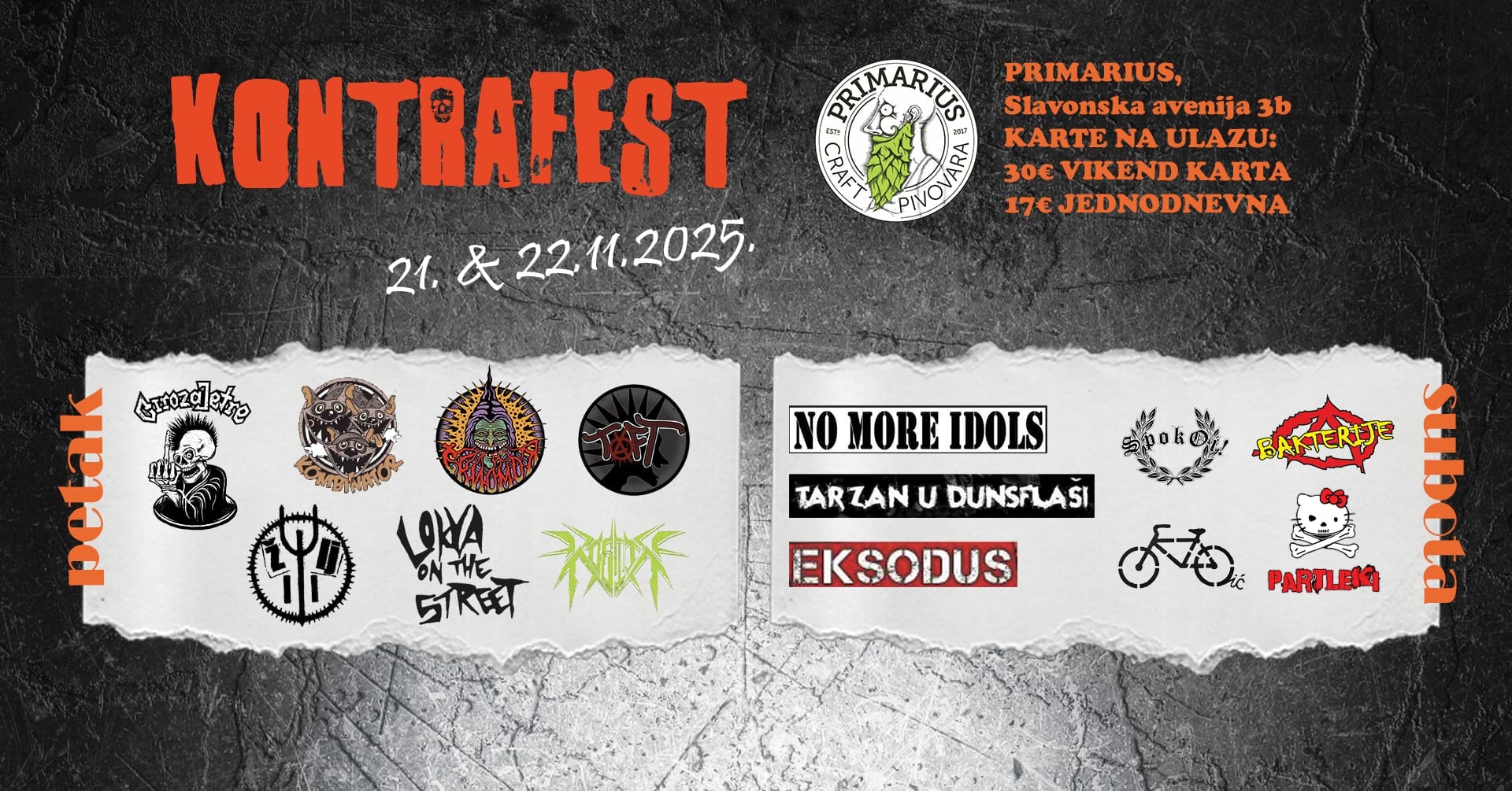Kontrafest 21. & 22.11. @ Primarius, Zagreb - Rock Portal